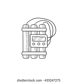Dynamite Detonator Vector Sketch Icon Isolated: เวกเตอร์สต็อก (ปลอดค่า ...