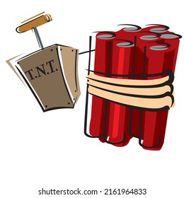 Dynamite Icon Vector Illustration Dynamite Sticks Stock Vector (Royalty ...