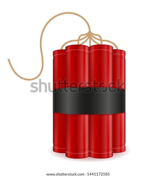 Dynamite Red Stick Bickford Fuse Stock Stock Vector (Royalty Free ...