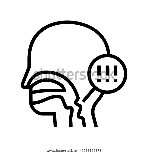 Dysphagia Disease Line Icon Vector Dysphagia Stock Vector (Royalty Free ...