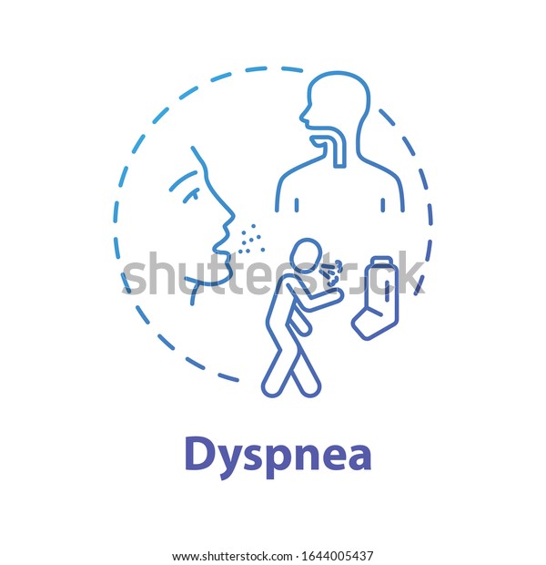 Dyspnea Concept Icon Tension Chest Shortness Stock Vector (Royalty Free ...