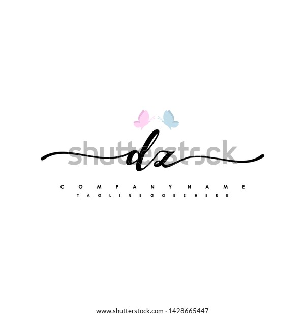 Dz Initial Signature Logo Handwriting Logo Stock Vector (Royalty Free ...