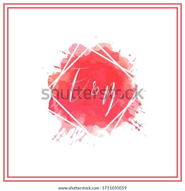 E B Eb Pink Watercolor Splash Stock Vector (Royalty Free) 1711035019 ...