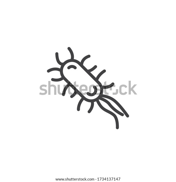 E Coli Bacteria Infection Line Icon Stock Vector (Royalty Free ...