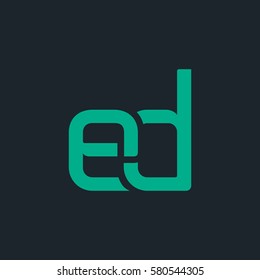 E D Letter Logo Design Vector Stock Vector (Royalty Free) 580544305 ...