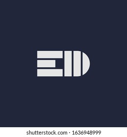 E D Letter Monogram Logo Stock Vector (Royalty Free) 1636948999 ...