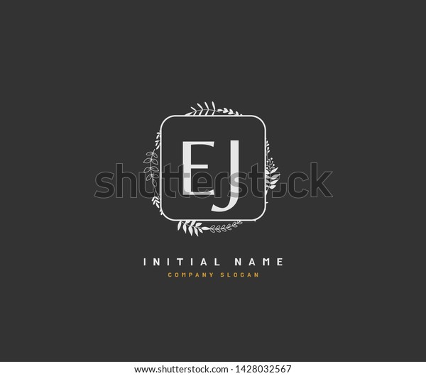 E J Ej Beauty Vector Initial Stock Vector (Royalty Free) 1428032567 ...