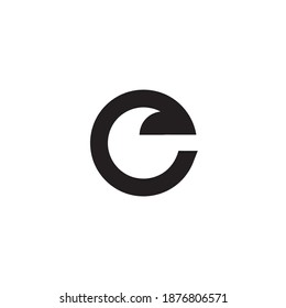 E Letter Circle Company Logo Simple Stock Vector (Royalty Free ...