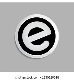 Vektor Stok E Letter Circle Icon Logo Element (Tanpa Royalti ...