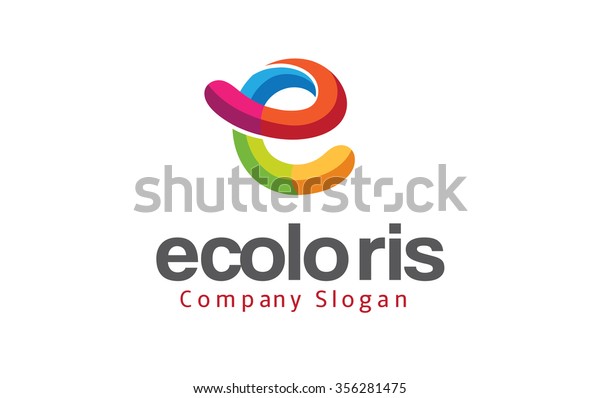 E Letter Colors Logo Vector Symbol Stock Vector (Royalty Free) 356281475