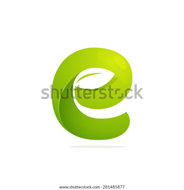 Vector de stock (libre de regalías) sobre Logotipo ecológico de letra E ...