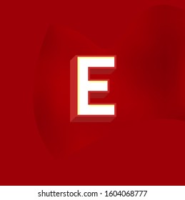 E Letter Logo Red Backgrounde Letter Stock Vector (Royalty Free ...