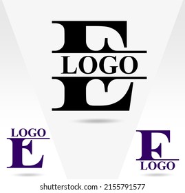 E Letter Logo Typography Logo E Stock Vector (Royalty Free) 2155791577 ...