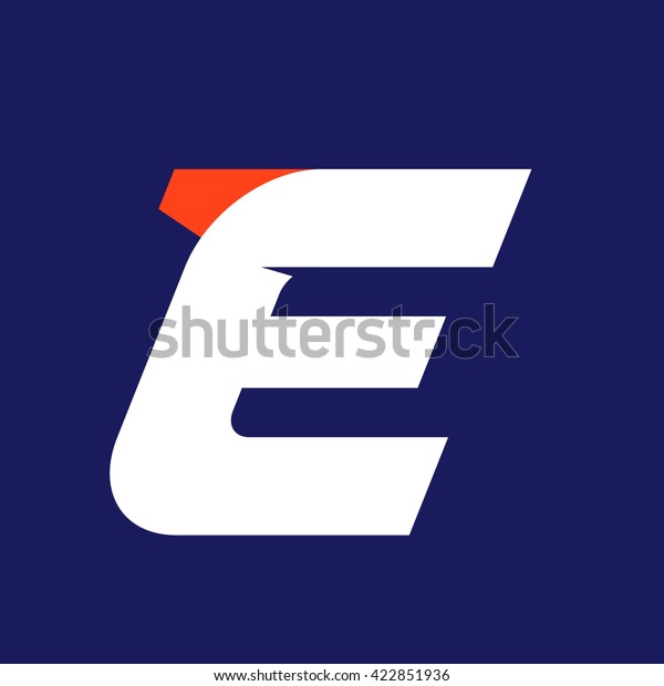 E Letter Sport Logo Design Template Stock Vector (Royalty Free) 422851936