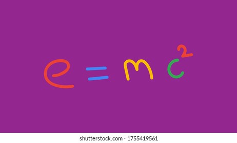 E Mc2 Massenergy Equivalence Equation Theory Stock Vector (Royalty Free ...