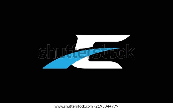 E Minimal Elegant Monogram Art Logo Stock Vector (Royalty Free ...
