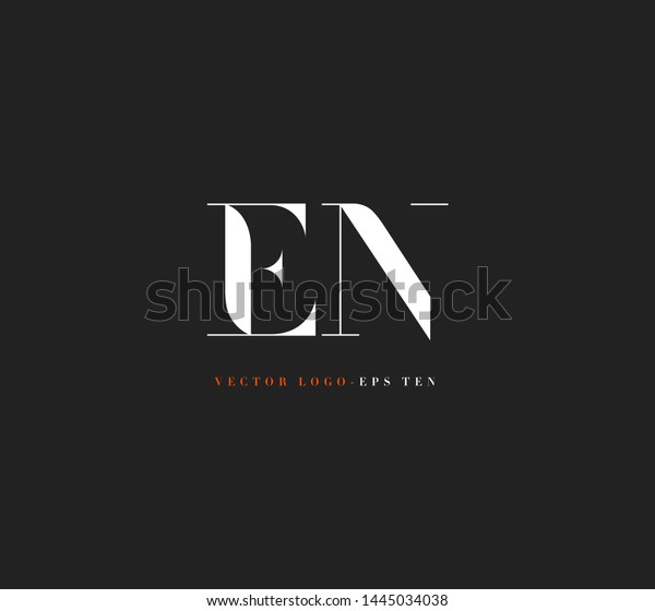 E N Letters Joint Logo Icon Stock Vector (Royalty Free) 1445034038 ...