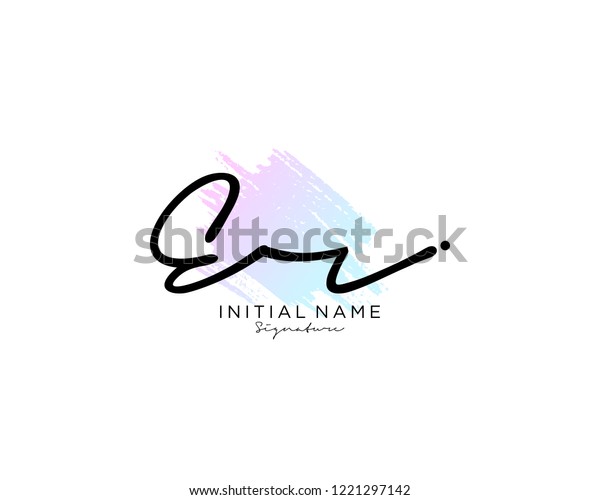 E R Signature Initial Logo Template Stock Vector (Royalty Free) 1221297142