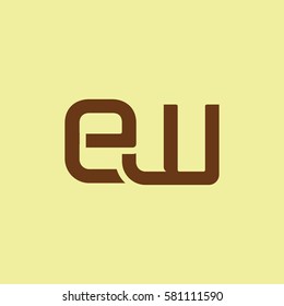 E W Letter Logo Design Vector Stock Vector (Royalty Free) 581111590 ...