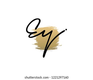 E Y Signature Initial Logo Template Stock Vector (Royalty Free ...