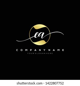 Ea Handwriting Initial Logo Template Vector Stock Vector (Royalty Free ...