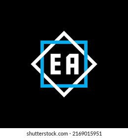 Ea Letter Logo Design On Black Stock Vector (Royalty Free) 2169015951 ...