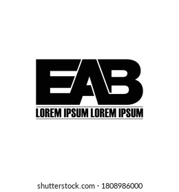 Eab Letter Monogram Logo Design Vector Stock Vector (Royalty Free ...