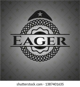 Eager Black Emblem Vector Illustration Detailed Stock Vector (Royalty ...