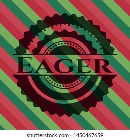 Eager Christmas Emblem Background Vector Illustration Stock Vector ...