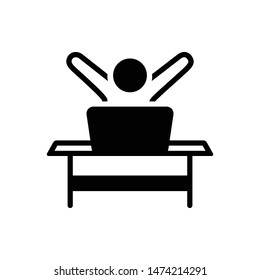 Eager Person Vector Black Icon Stock Vector (Royalty Free) 1474214291 ...