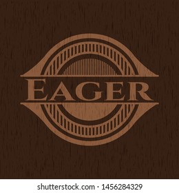 Eager Retro Wood Emblem Vector Illustration Stock Vector (Royalty Free ...