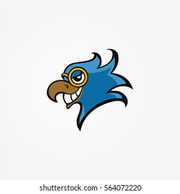 Eagle Blue Head Logo Stock Vector (Royalty Free) 564072220 | Shutterstock