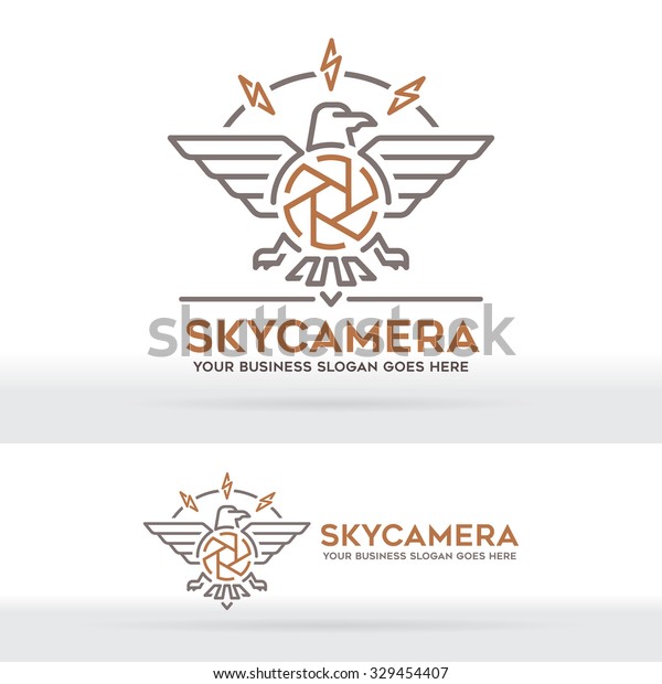 Eagle Camera Brand Logo Nature Photography Stock Vector (Royalty Free ...