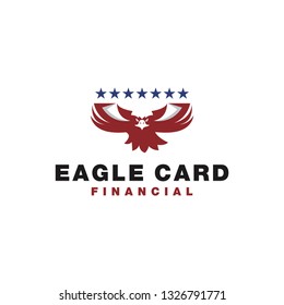 Eagle Card Logo Design Stock Vector (Royalty Free) 1326791771