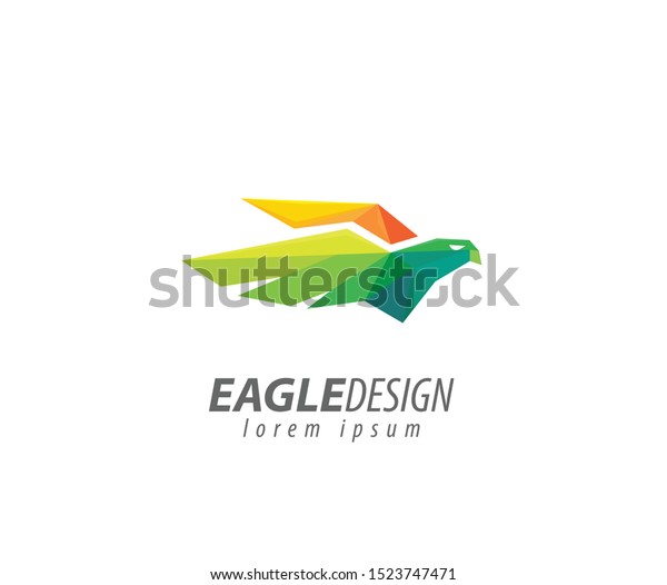 Eagle Design Poly Logo Sign Stock Vector (Royalty Free) 1523747471 ...