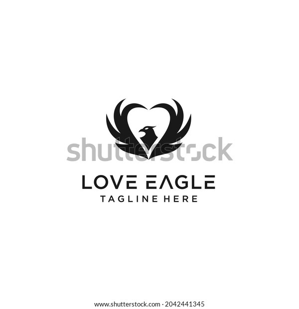 Eagle Falcon Phoenix Logo Design Love Stock Vector (Royalty Free ...