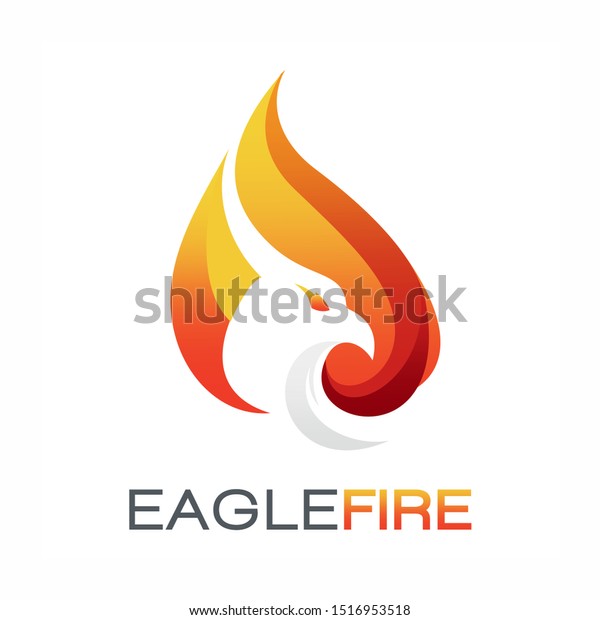 Eagle Fire Logo Design Vector: เวกเตอร์สต็อก (ปลอดค่าลิขสิทธิ์ ...