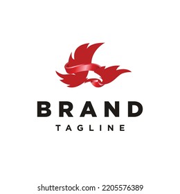 Eagle Fly Ribbon Logo Vector Template Stock Vector (Royalty Free) 2205576389 | Shutterstock
