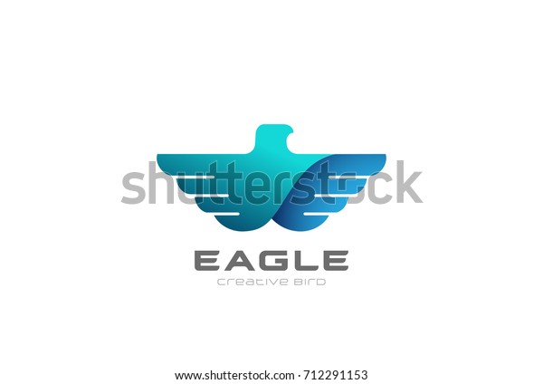 Eagle Flying Soaring Logo Design Vector Stock Vector (Royalty Free ...