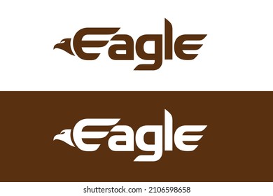 Eagle Lettering Logo Simple Concept Stock Vector (Royalty Free ...