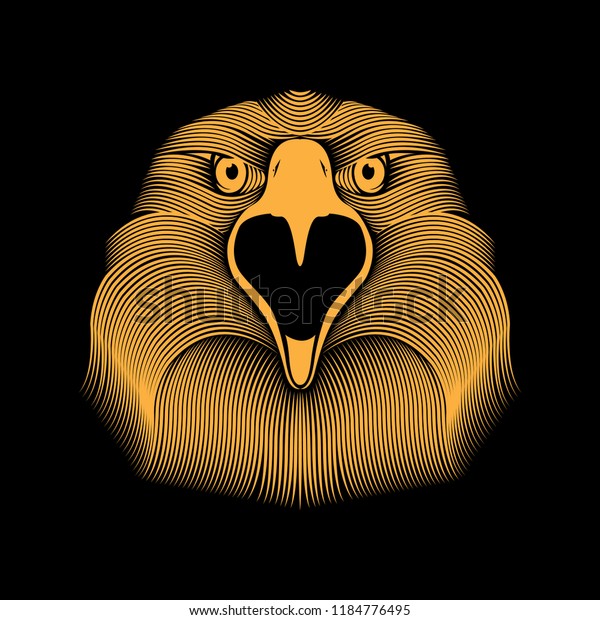 Eagle Line Art Vector Illustration T Stock Vector (Royalty Free ...