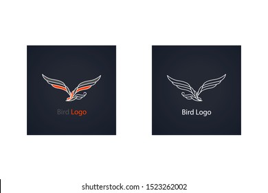 Eagle Logo Geometric Design Style Wave Stock Vector (Royalty Free ...