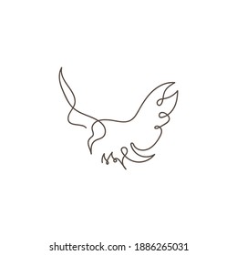 One Line Eagle Design Silhouettehand Drawn: vetor stock (livre de ...