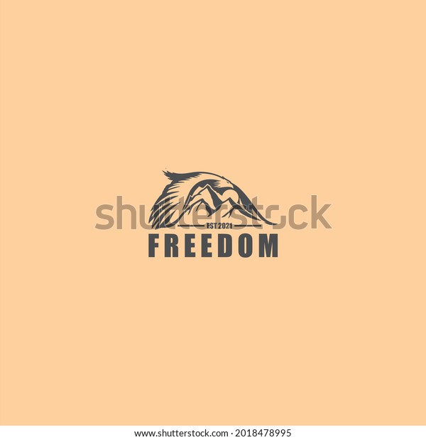 Eagle Mountain Logo Design Stock Vector (Royalty Free) 2018478995