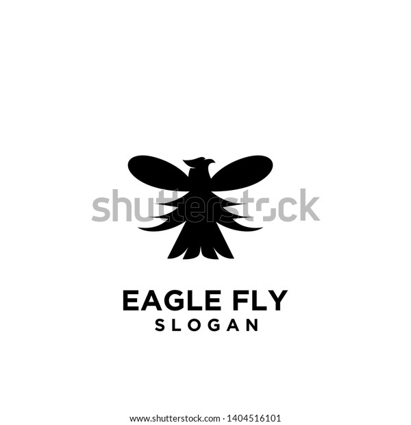 Eagle Negative Space Wing Gold Black Stock Vector (Royalty Free ...