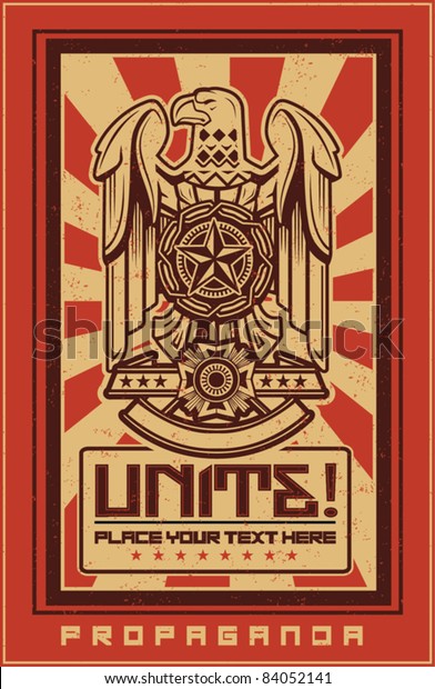Eagle Propaganda Poster Stock Vector (Royalty Free) 84052141