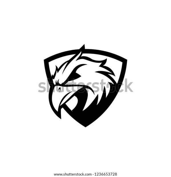 Eagle Shield Gaming Logo Black White: เวกเตอร์สต็อก (ปลอดค่าลิขสิทธิ์ ...