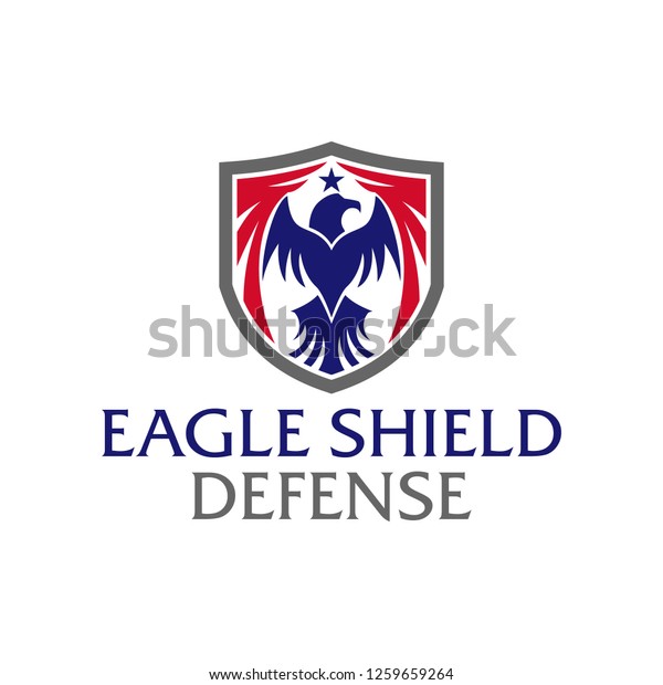 Eagle Shield Military Tactical Logo Design Stock Vector (Royalty Free ...
