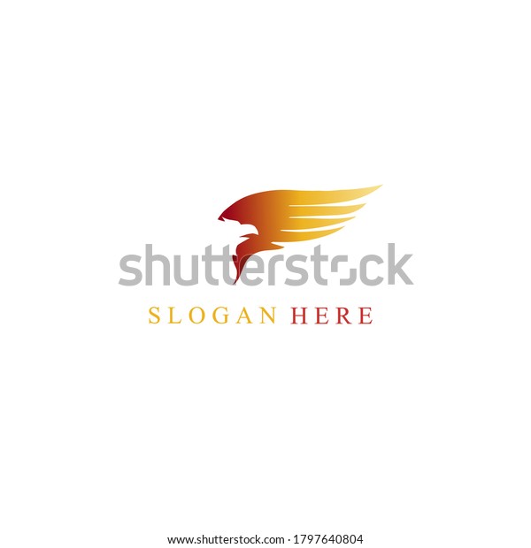 Eagle soaring rising Wings Logo design vector template. Luxury ...