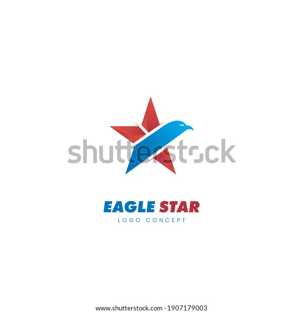 Eagle Star Logo Design Template Flat Stock Vector (Royalty Free ...